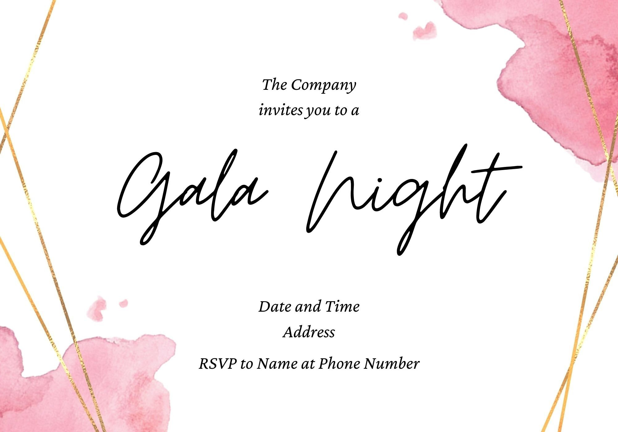 Custom Printable Gala Invitation, Downloadable Gala Invitation, Gala ...