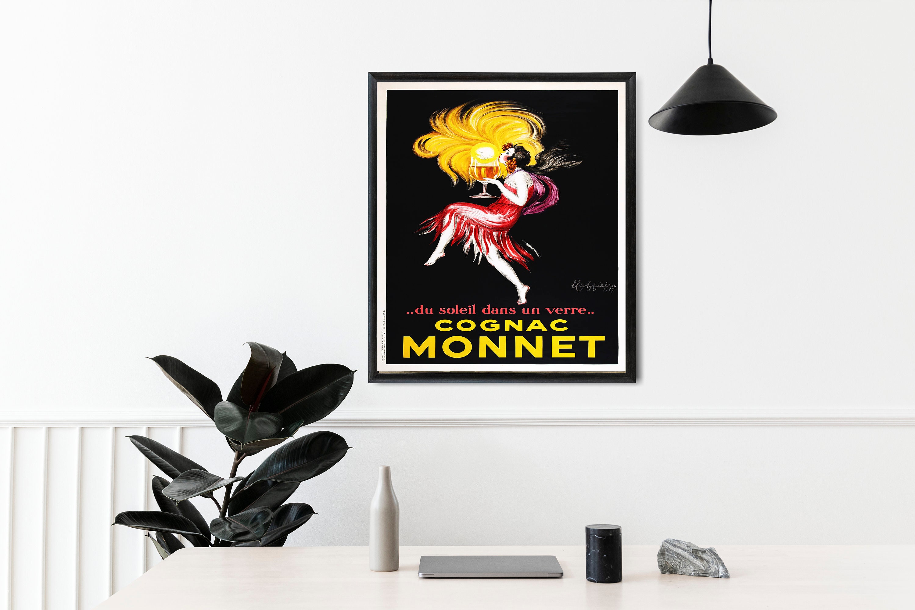Vintage Alcohol Advertising Poster, Cognac Monnet, Vintage Bar Art, Bar ...
