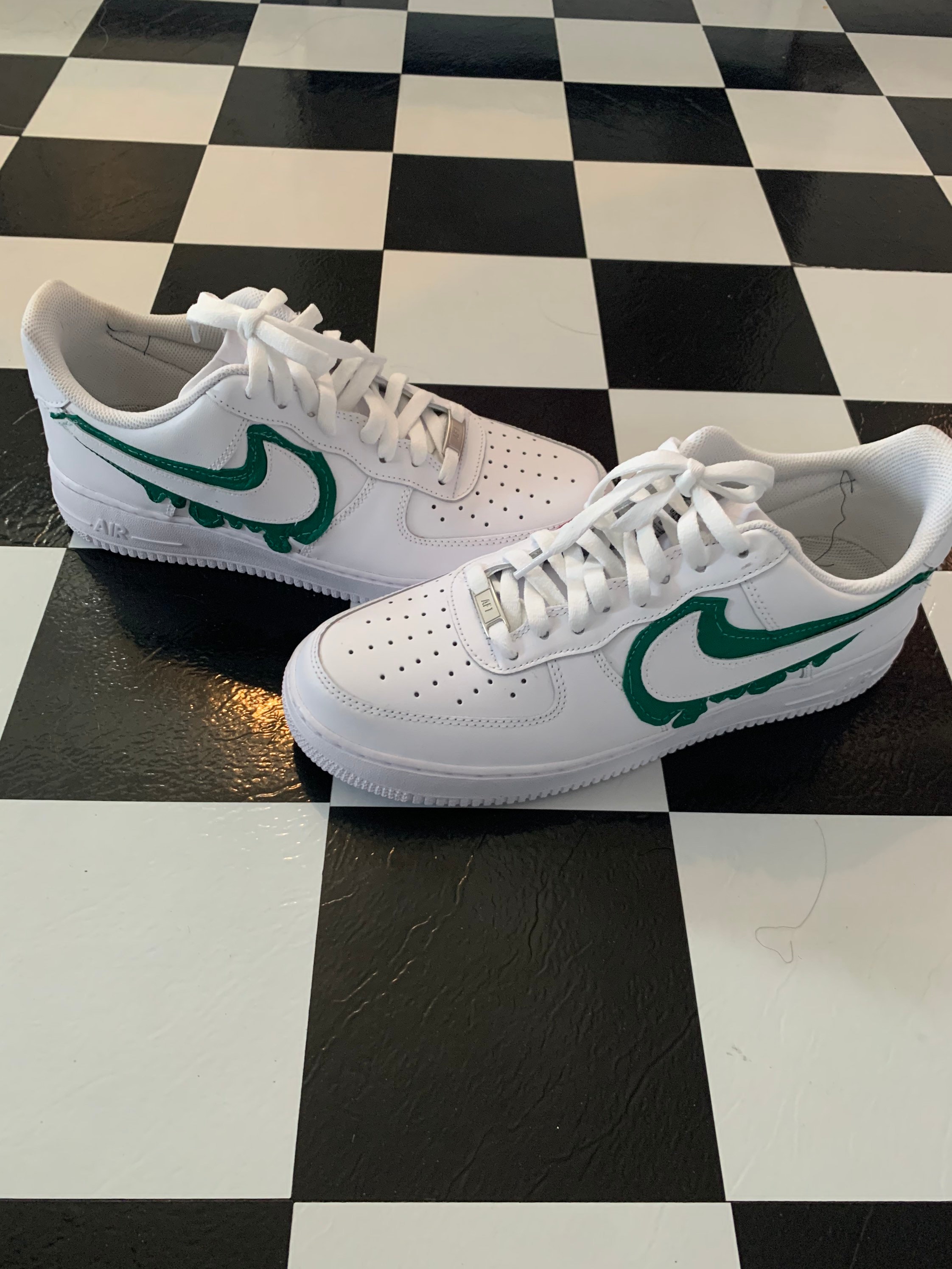 Af1s Custom Leather Swoosh All Sizes - Etsy