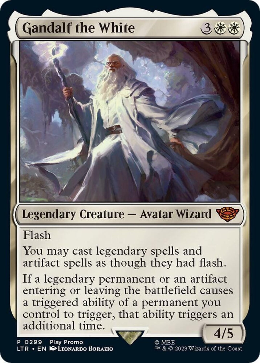 Foil Magic the Gathering Proxy Card: Gandalf the White - Etsy