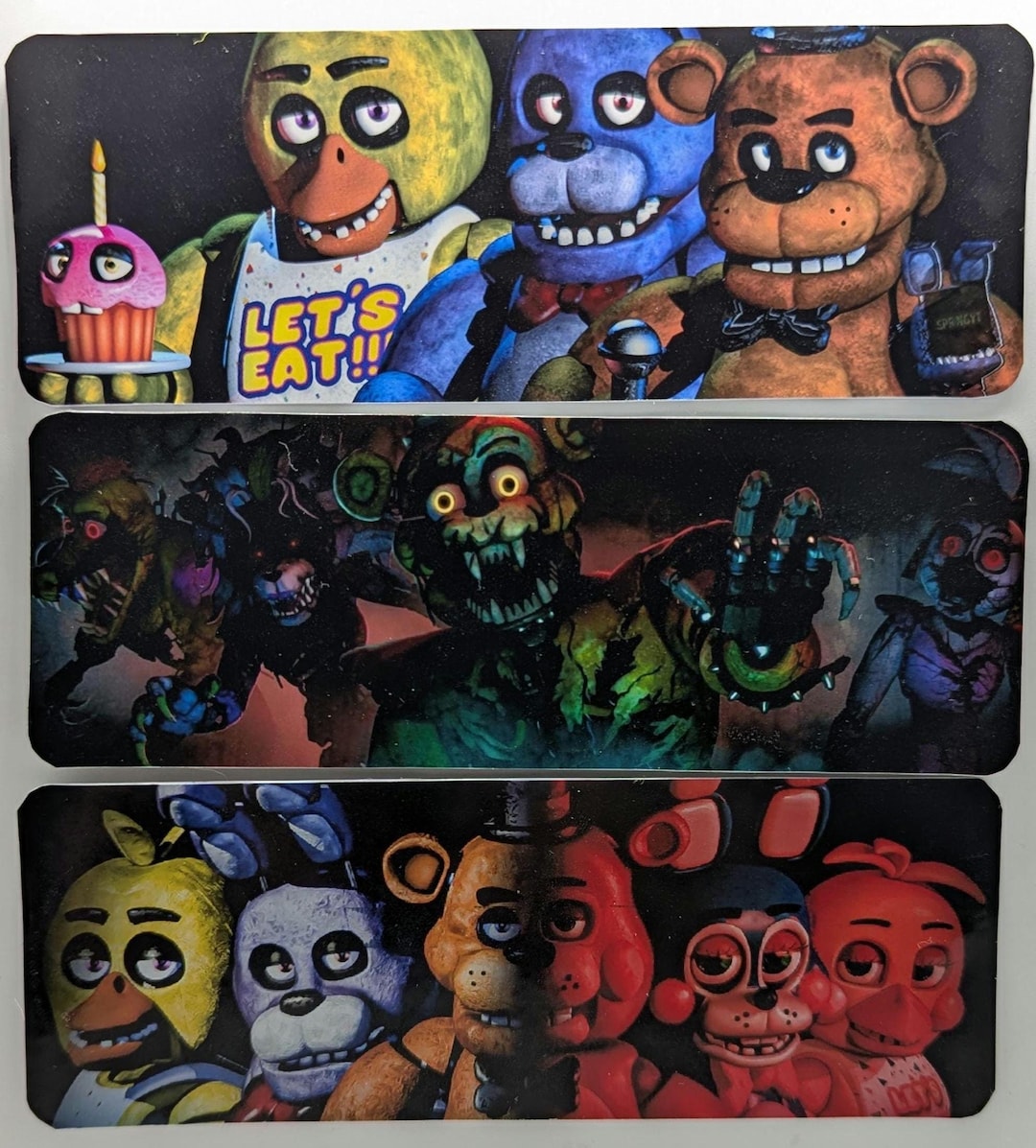 Fives Nights at Freddy's FNAF: Double Sided Bookmark Bundle - Etsy