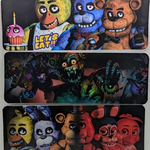 Fives Nights at Freddy's FNAF: Double Sided Bookmark Bundle - Etsy