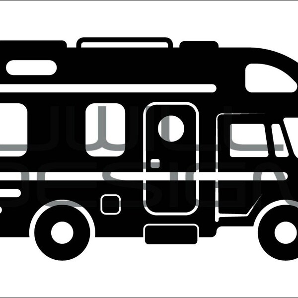 Motorhome Silhouette Svg - Etsy