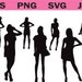 Model Silhouette SVG, Model SVG, Model Clipart, Clipart for Modeling ...