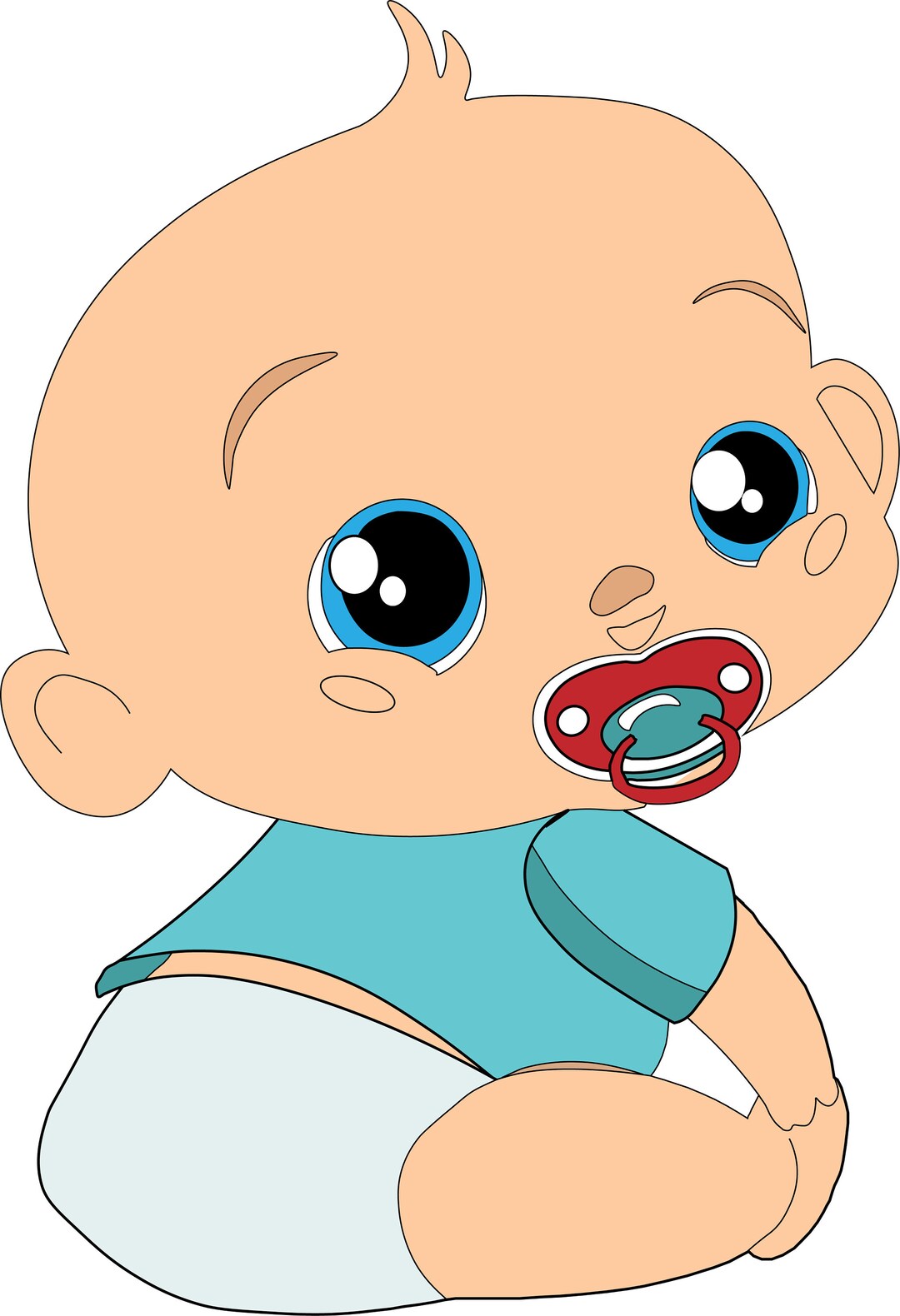 Cute Baby Clipart, Baby Clipart, Baby Digital Art, Baby Art, Baby ...