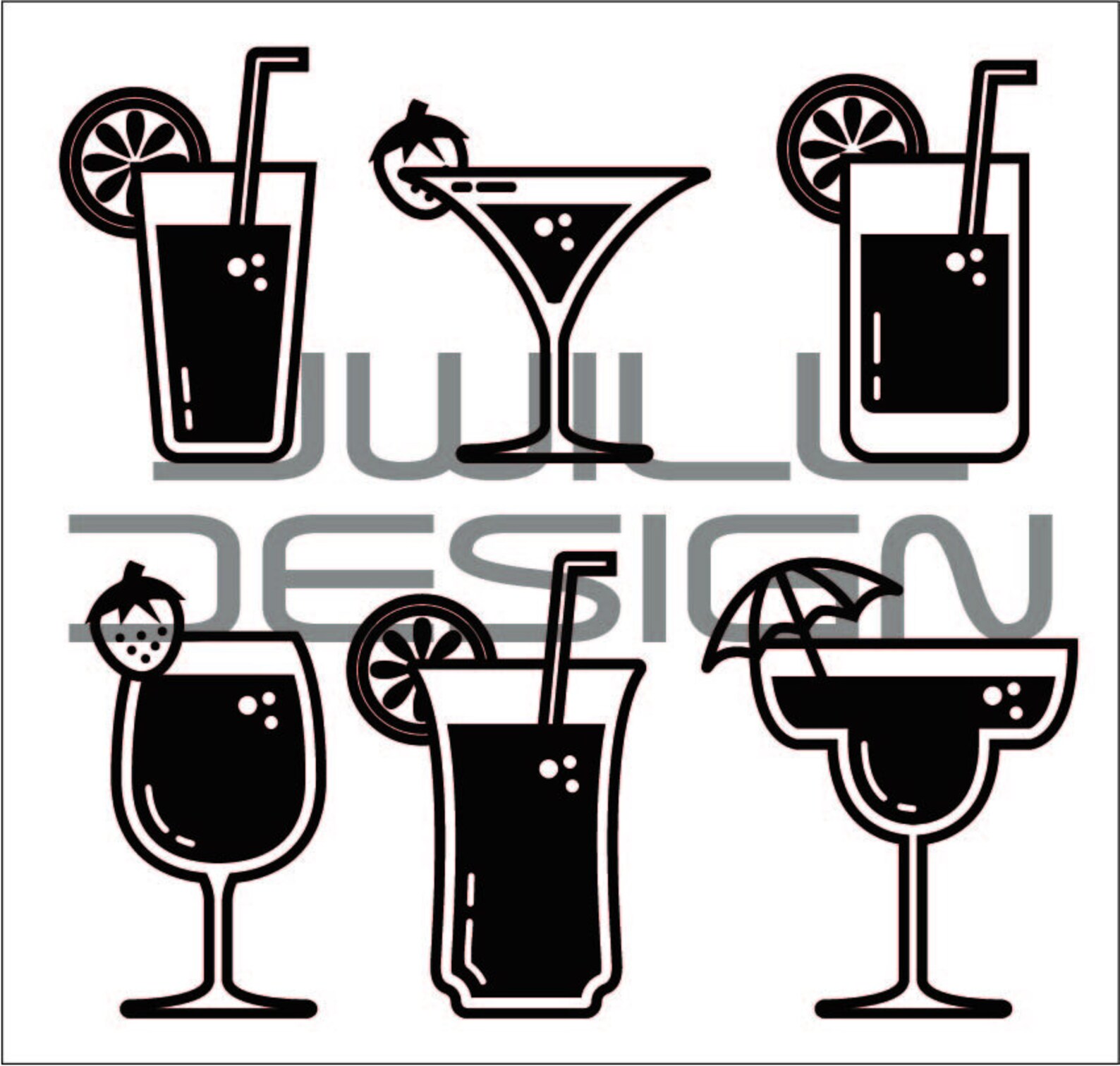 Drink Svg, Cocktails Svg, Tropical Drink Svg, Alcohol Svg, Alc Glass ...