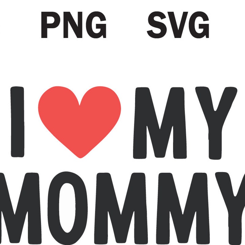 I Love Mom Clipart - Etsy