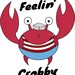 Feelin Crabby Design, Feeling Crabby Clipart, Crab Clipart, Sailor Crab ...