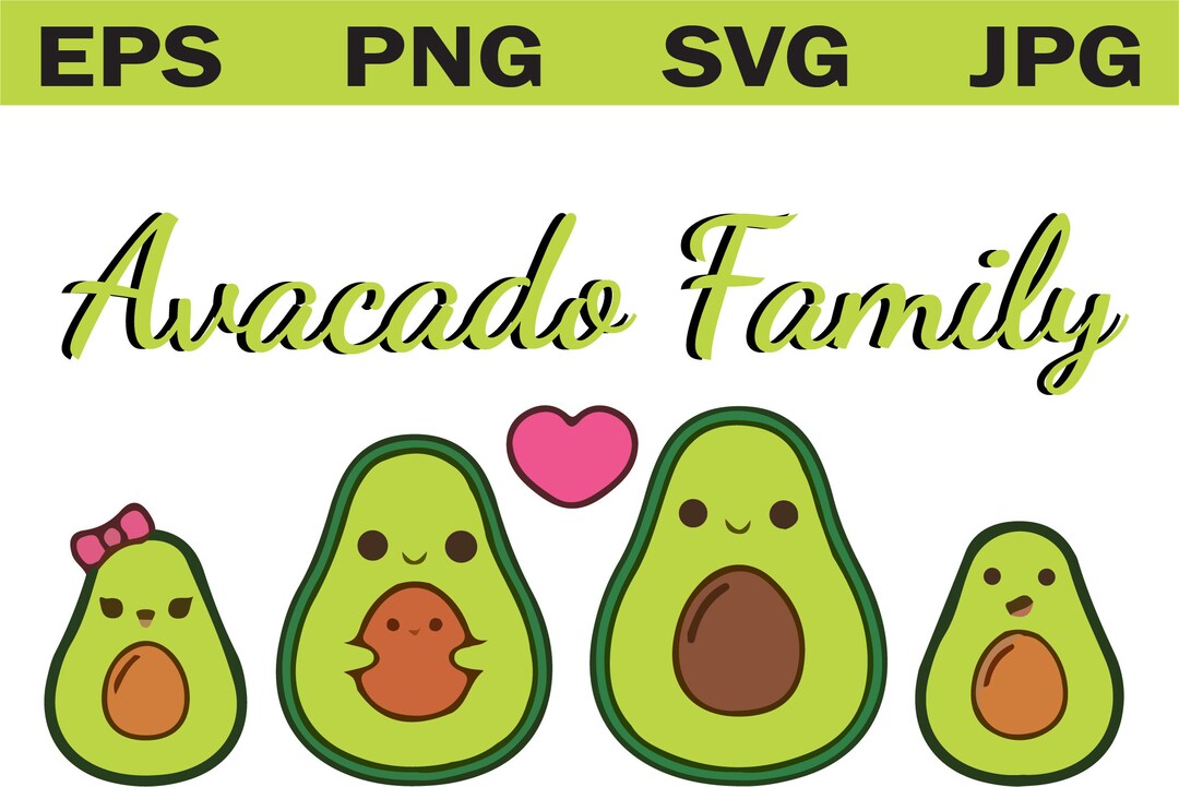 Imágenes prediseñadas de aguacate, SVG de aguacate, SVG de la familia ...