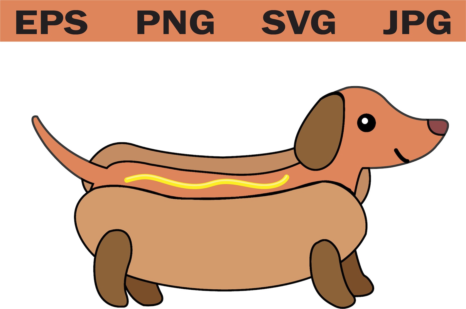 Weiner Dog Clipart, Weiner Dog Hot Dog, Hot Dog Clipart, Cute Clipart ...