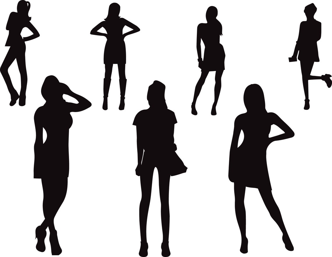 Model Silhouette SVG, Model SVG, Model Clipart, Clipart for Modeling ...