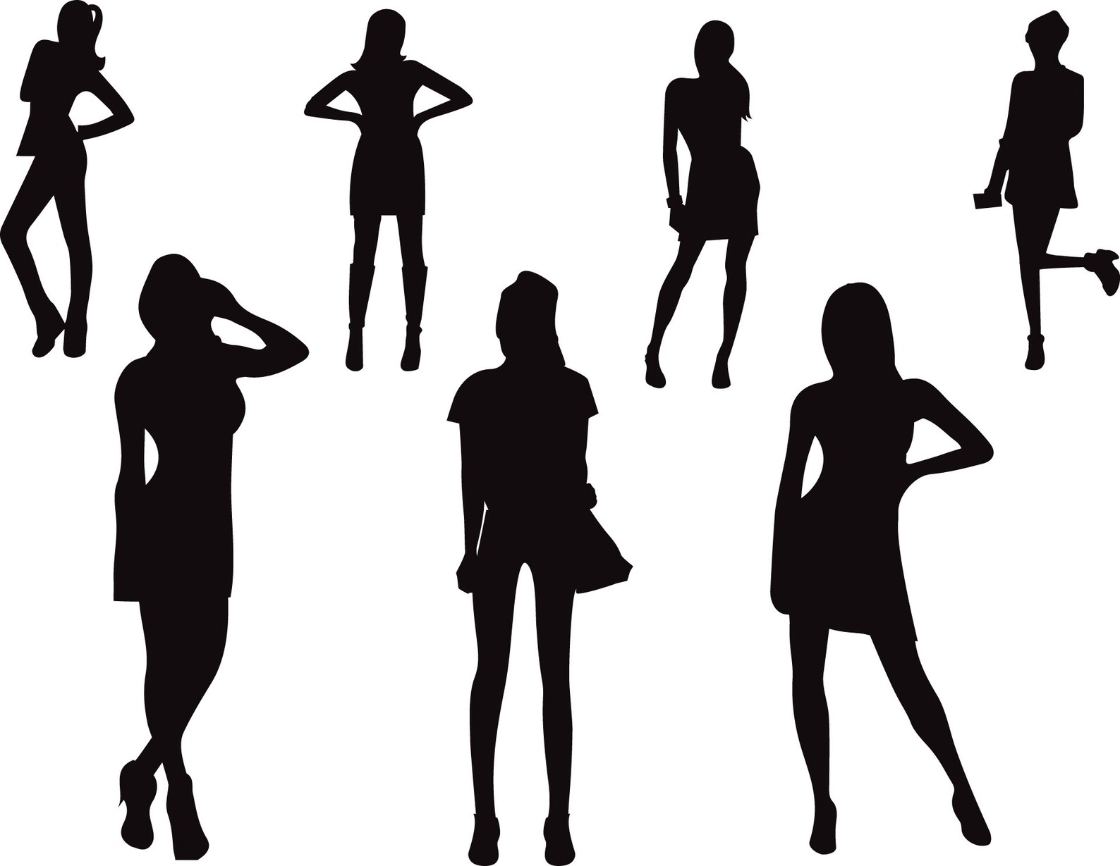 Model Silhouette SVG, Model SVG, Model Clipart, Clipart for Modeling ...