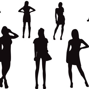 Model Silhouette SVG, Model SVG, Model Clipart, Clipart for Modeling ...