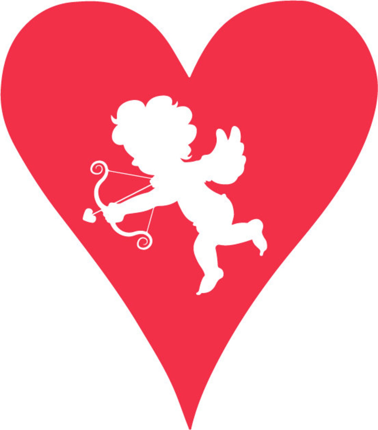 Cupid in Heart SVG, Cupid Clipart, Clipart for Valentines, Valentines ...