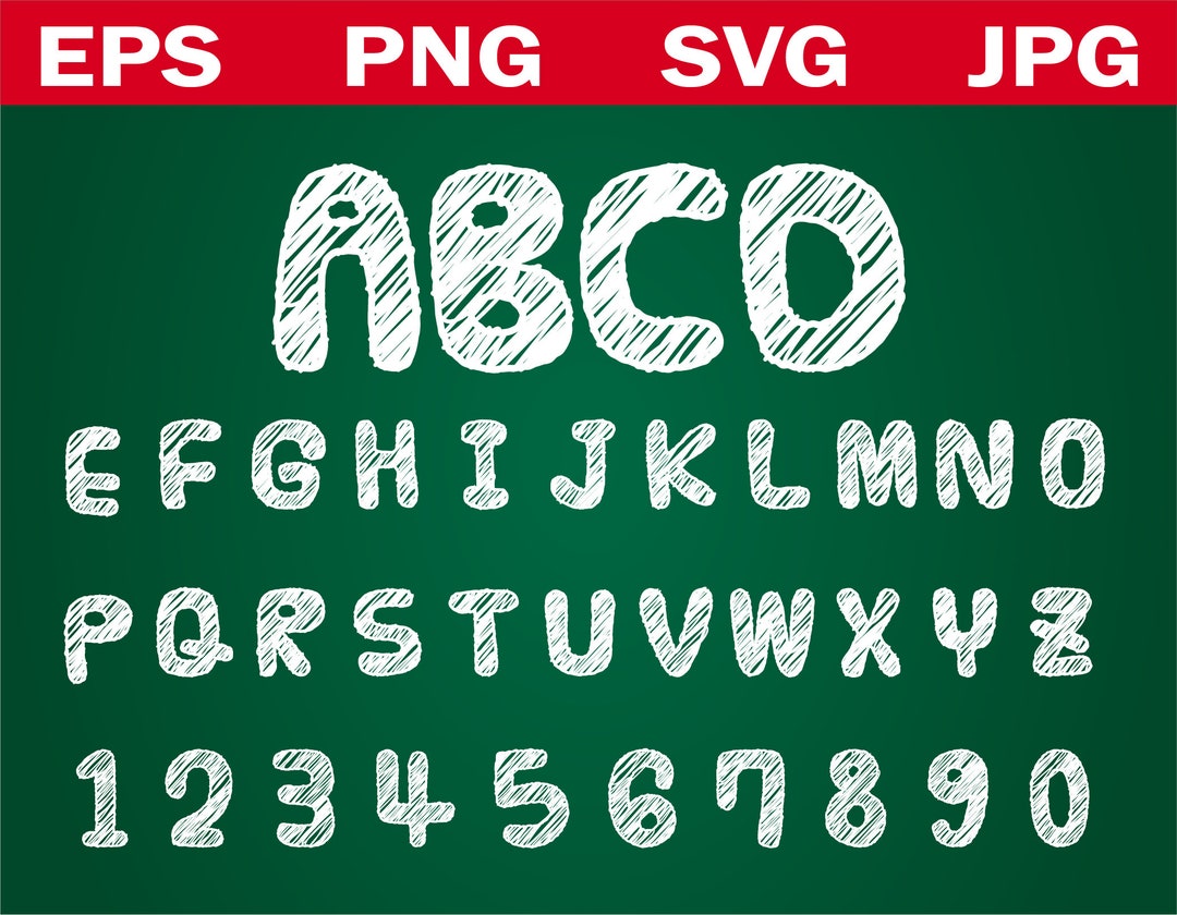 Chalk Font SVG, Chalk Font, Font Svg, School Font, Cute Fonts, Teacher ...