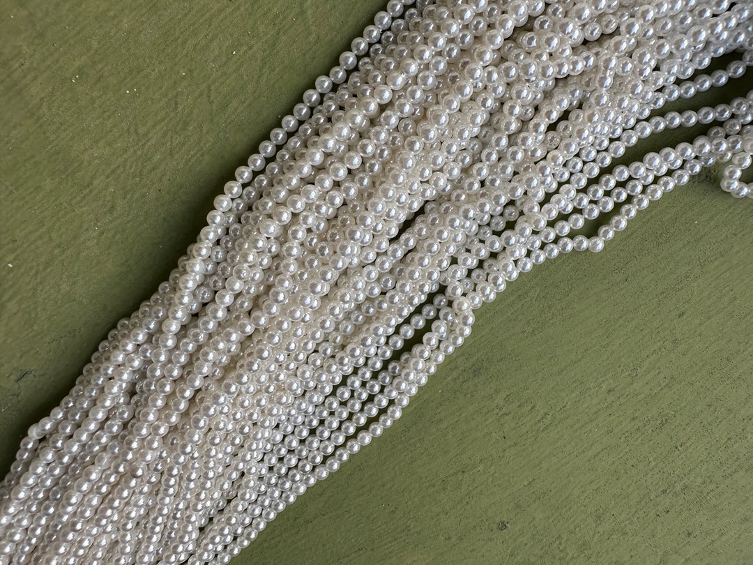 Strand Shell Pearls White 3 Mm Pearls New M318 - Etsy