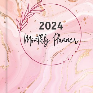 Blush Pink Monthly Digital Planner Customizable 2024 Organiser - Etsy