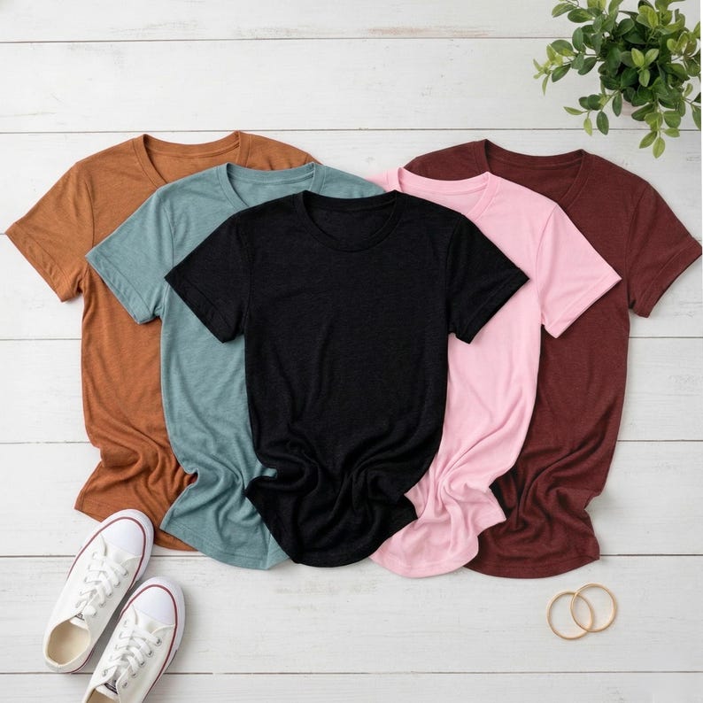 Bella Canvas Unisex Blank T Shirts. CVC Cotton Blend Soft Shirts, DIY ...