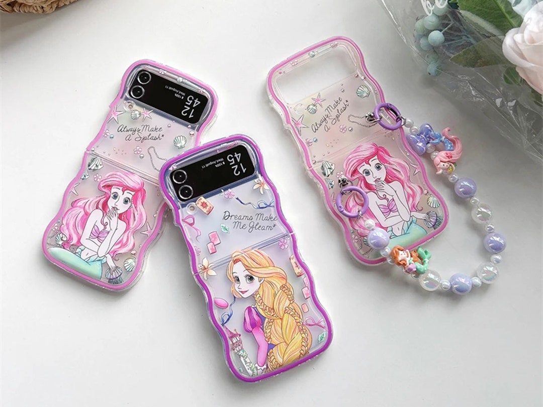 Disney Princess Mermaid Rapunzel Pearl Bracelet Phone Case for Samsung ...