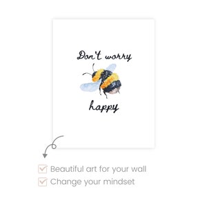 Bee Wall Art | Bumble Bee Print - Etsy