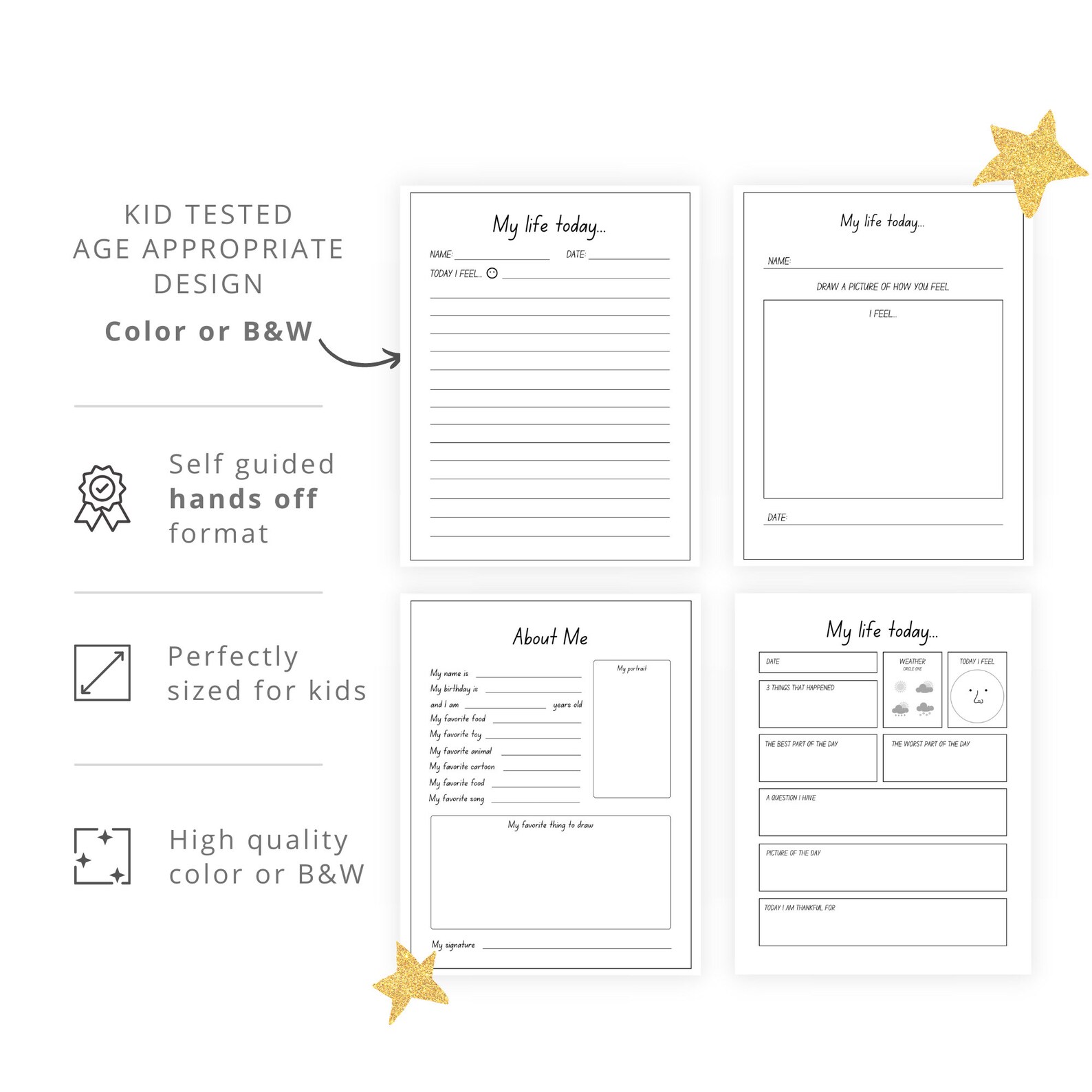 Kids Writing Journal Printable A 30-day Kids Writing | Etsy