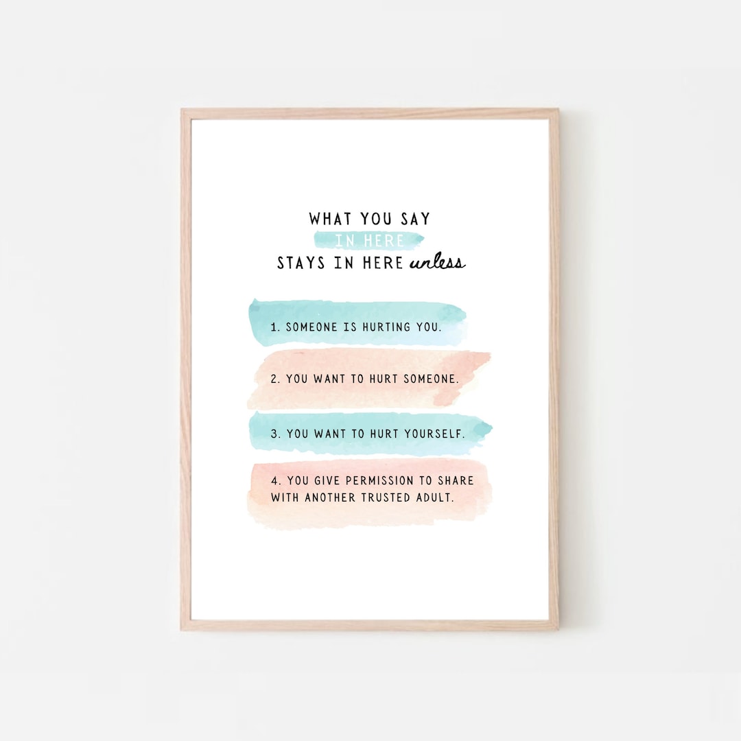 Counseling Office Sign: Confidentiality Rules Art (digital Download) - Etsy