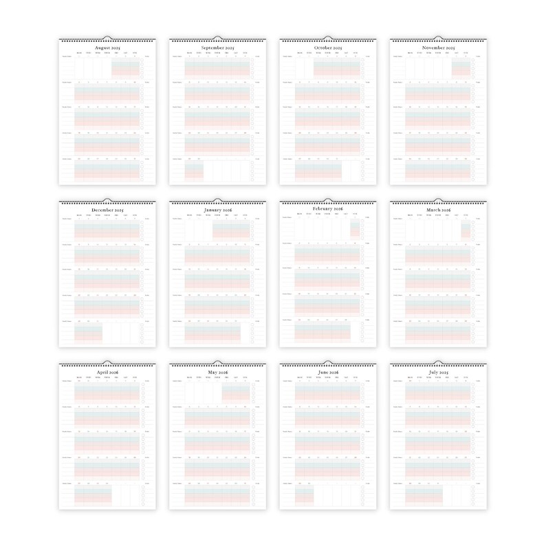 Academic Wall Calendar 2025-2026 – Large Student Planner July 2025 to ...
