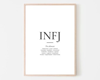 INFJ Quotes From Famous Infjs MBTI Art Poster - Etsy