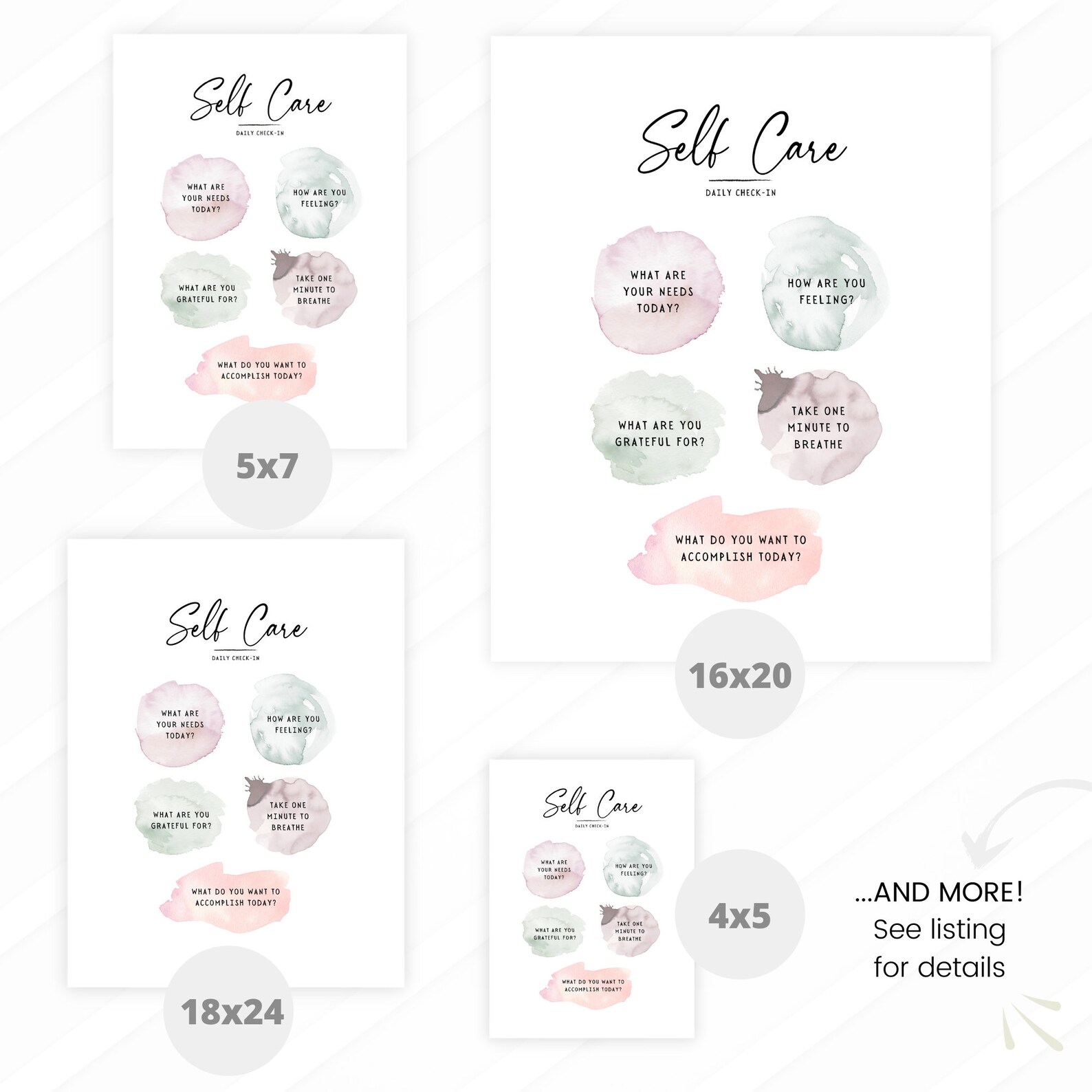 Self Care Wall Art, Wellness Art, Mental Health, Well Being Print, Self ...