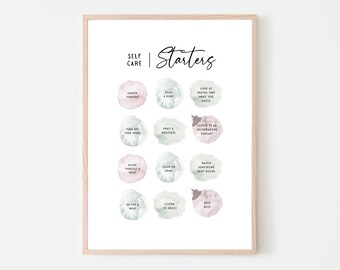Self Care Wall Art Wellness Art Mental Health Well Being | Etsy