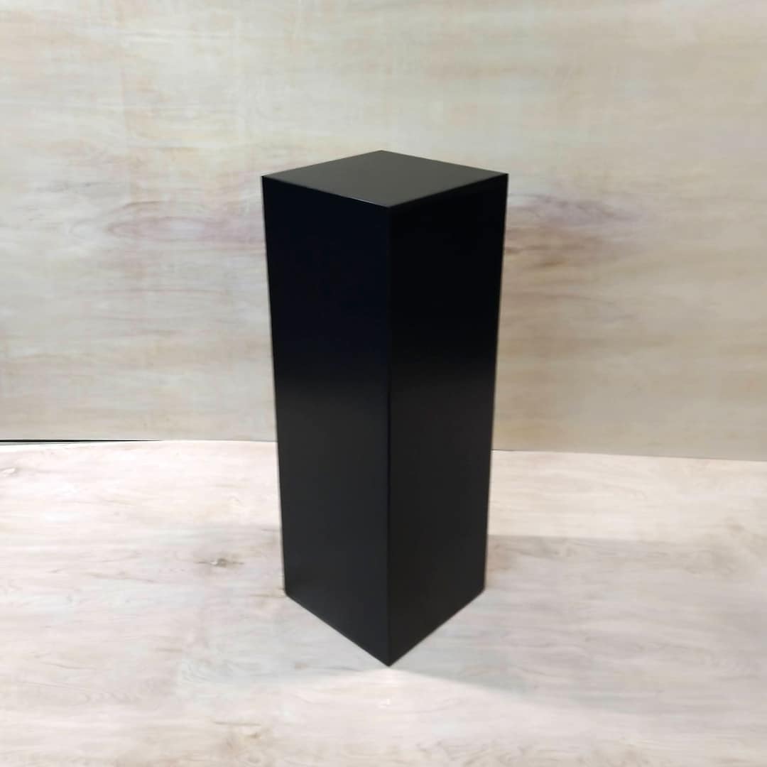 30" X 12" X 12" Black Display Pedestal Stand Riser Column Pillar Plinth ...