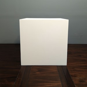 12", 14" or 16" White Display Posing Cube Pedestal Stand Riser Column ...