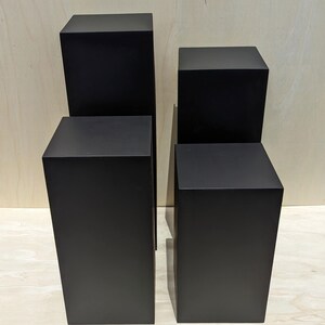 36" X 12" X 12" Black Display Pedestal Stand Riser Column Pillar Plinth ...