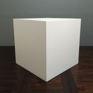 12", 14" or 16" White Display Posing Cube Pedestal Stand Riser Column ...