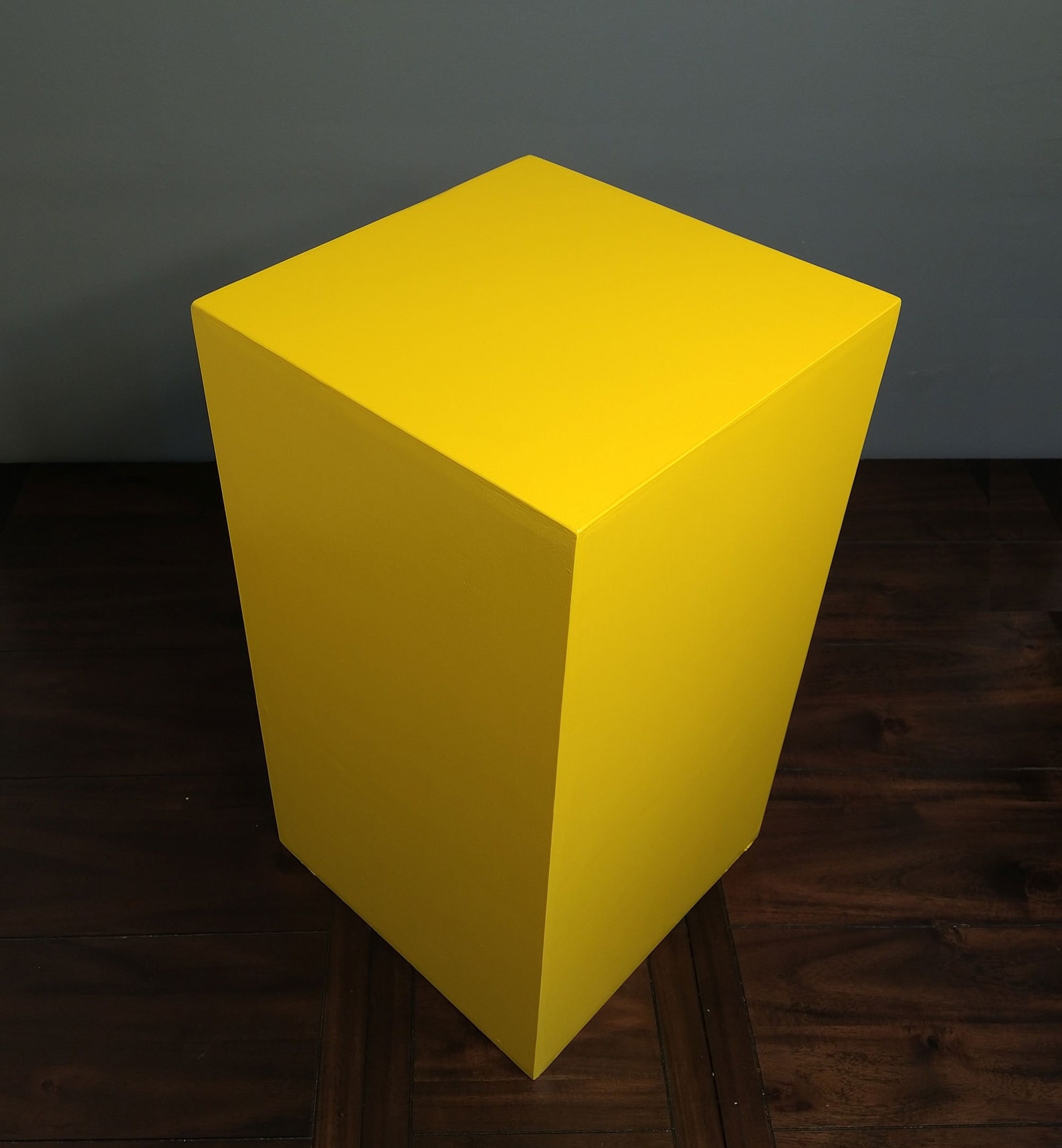 Yellow Display Pedestal Stand Riser Column Pillar - Canary Yellow Matte ...