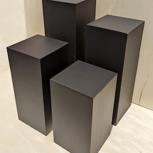 36" X 12" X 12" Black Display Pedestal Stand Riser Column Pillar Plinth ...