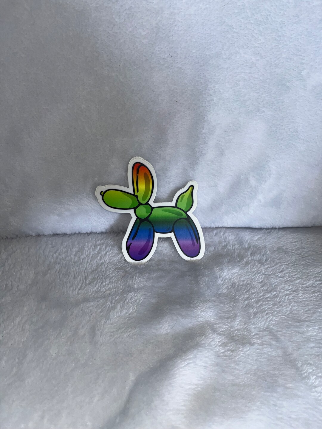 Rainbow Balloon Dog Vinyl Sticker - Etsy