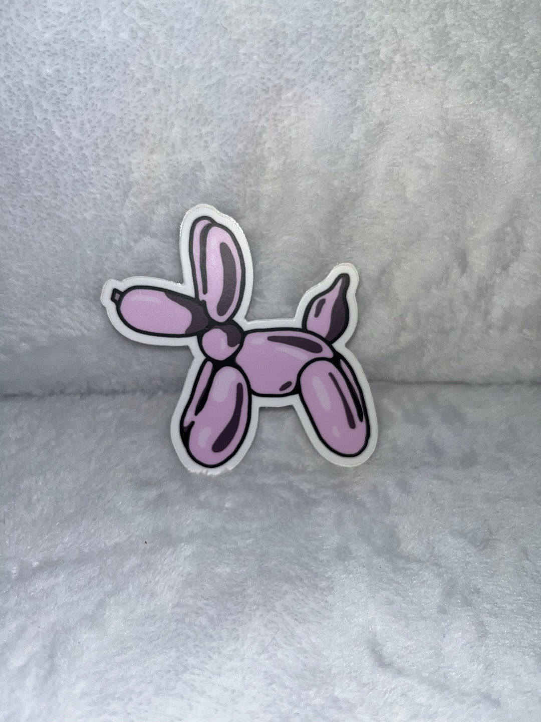 Pink Balloon Dog Vinyl Sticker - Etsy