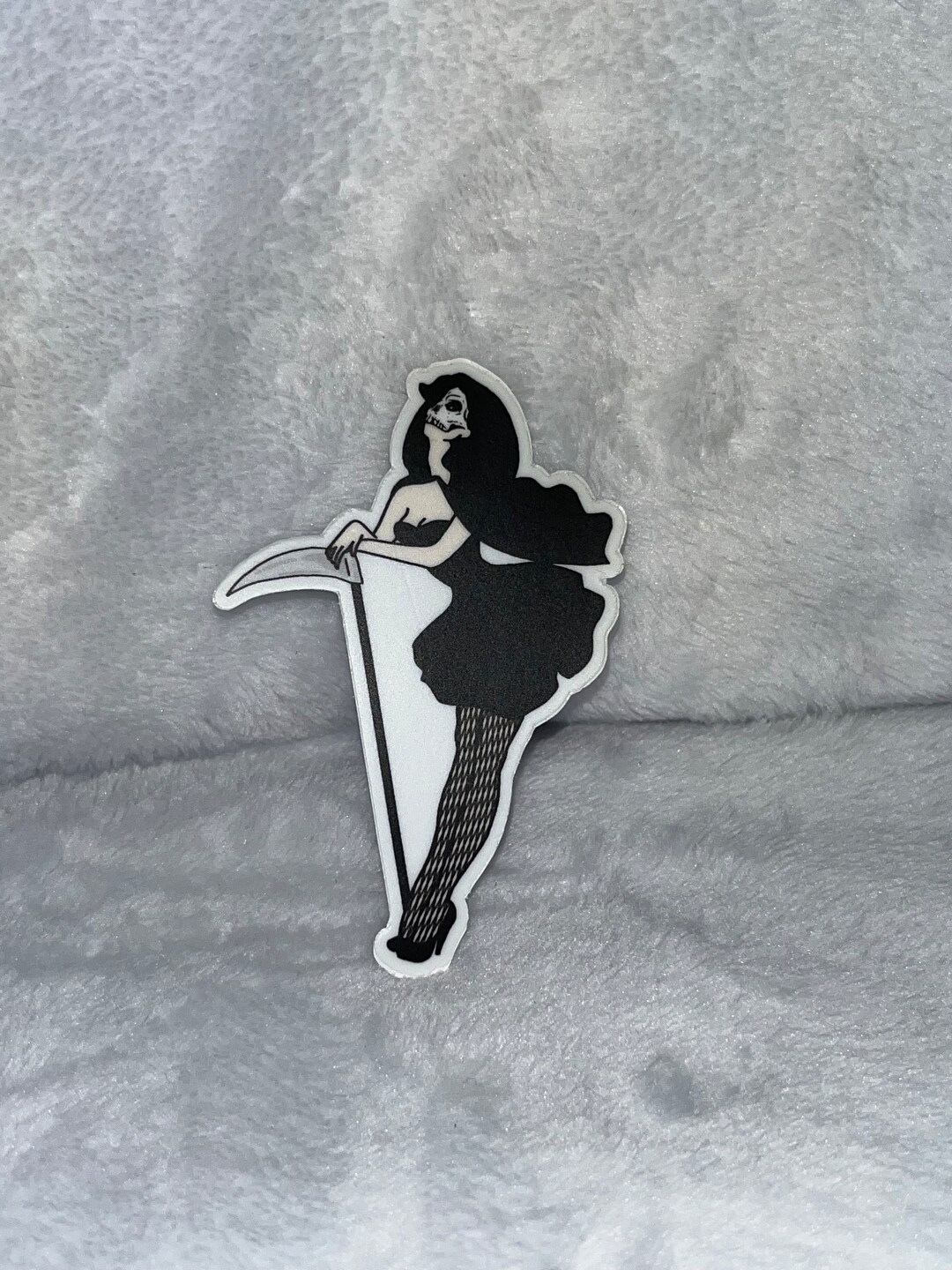 Female Grim Reaper Vinyl Stickers - Etsy