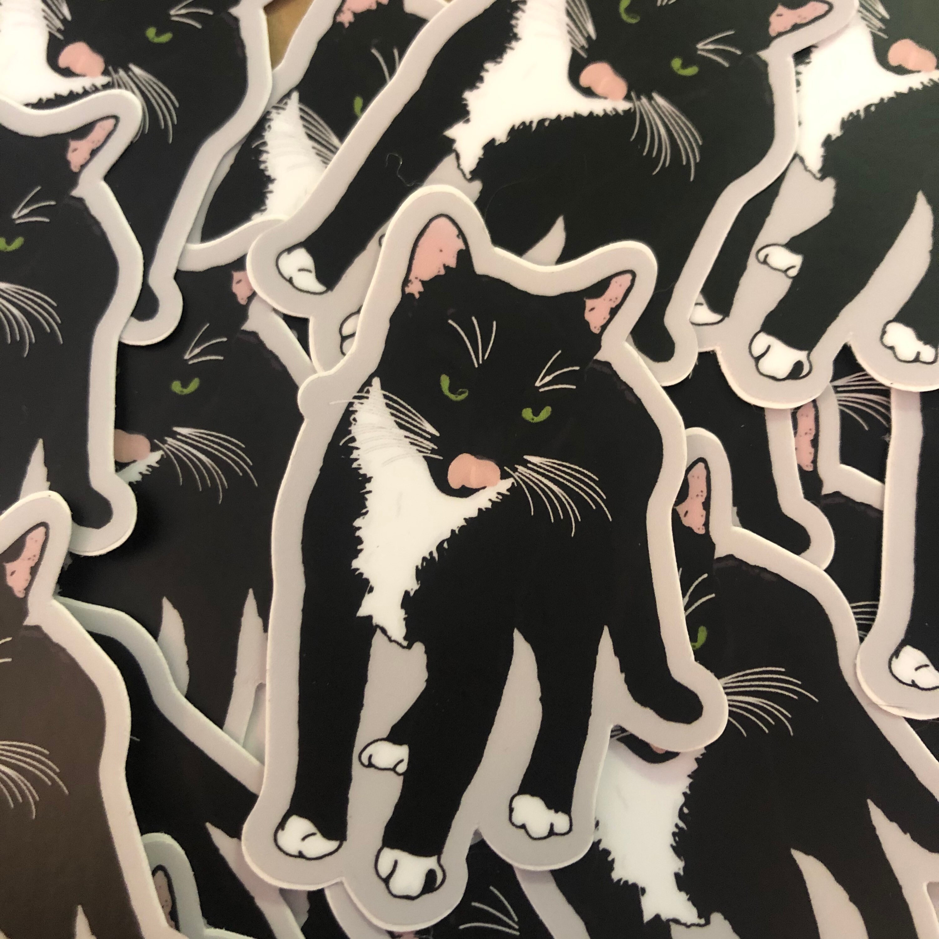 Tuxedo Cat stickers | Etsy