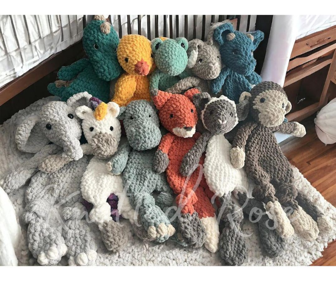 Custom Crochet Lovey: Soft Stuffed Animal Gift, Snuggler, Young Child ...