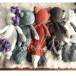Custom Crochet Lovey: Soft Stuffed Animal Gift, Snuggler, Young Child ...