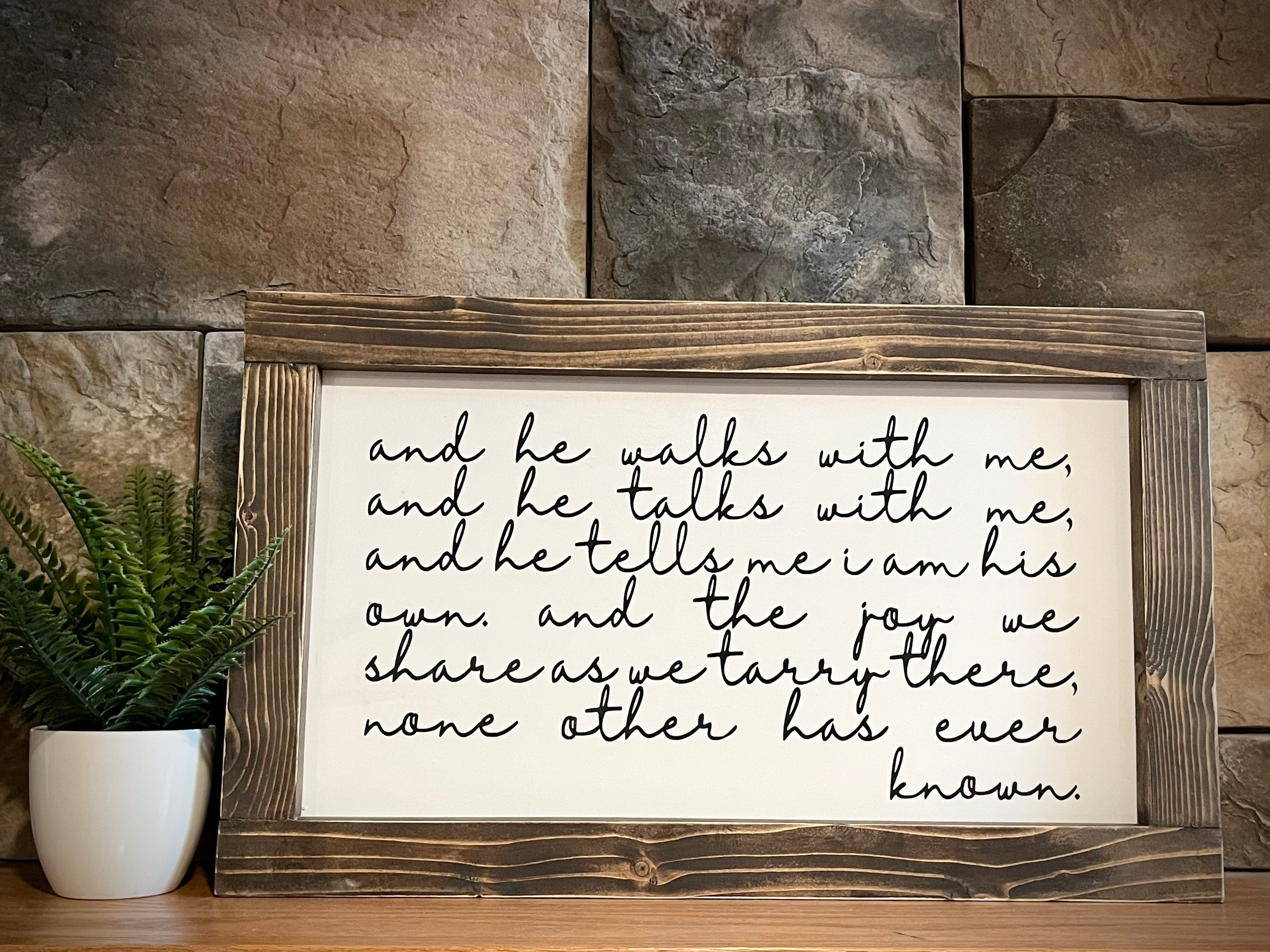 Christian Farmhouse Signs, Hymn Wall Decor, Bible Verse Wall Art ...