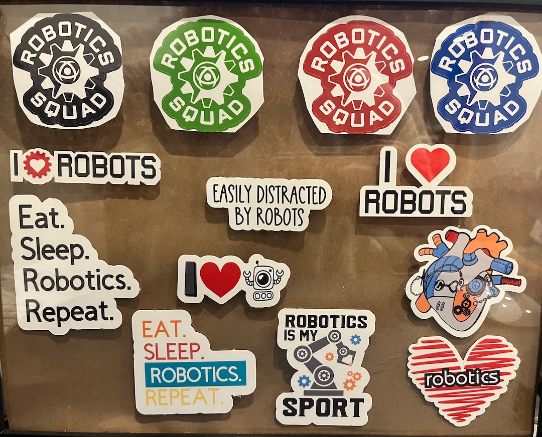 Robotics Stickers: Water Resistant Vinyl Decals - Etsy