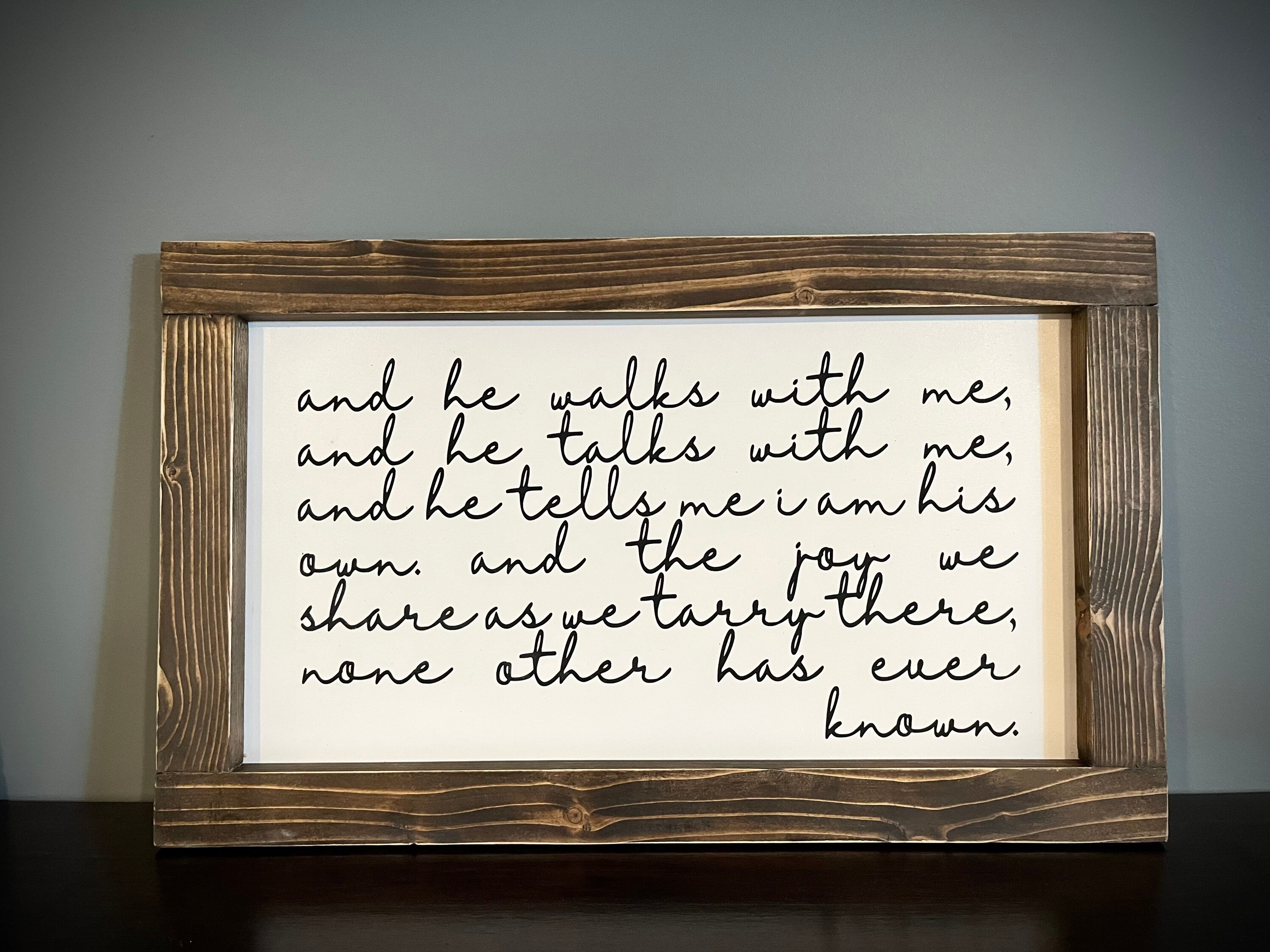 Christian Farmhouse Signs, Hymn Wall Decor, Bible Verse Wall Art ...