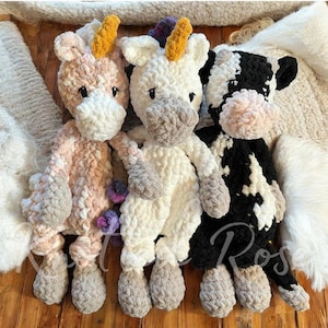 Custom Crochet Lovey: Soft Stuffed Animal Gift, Snuggler, Young Child ...