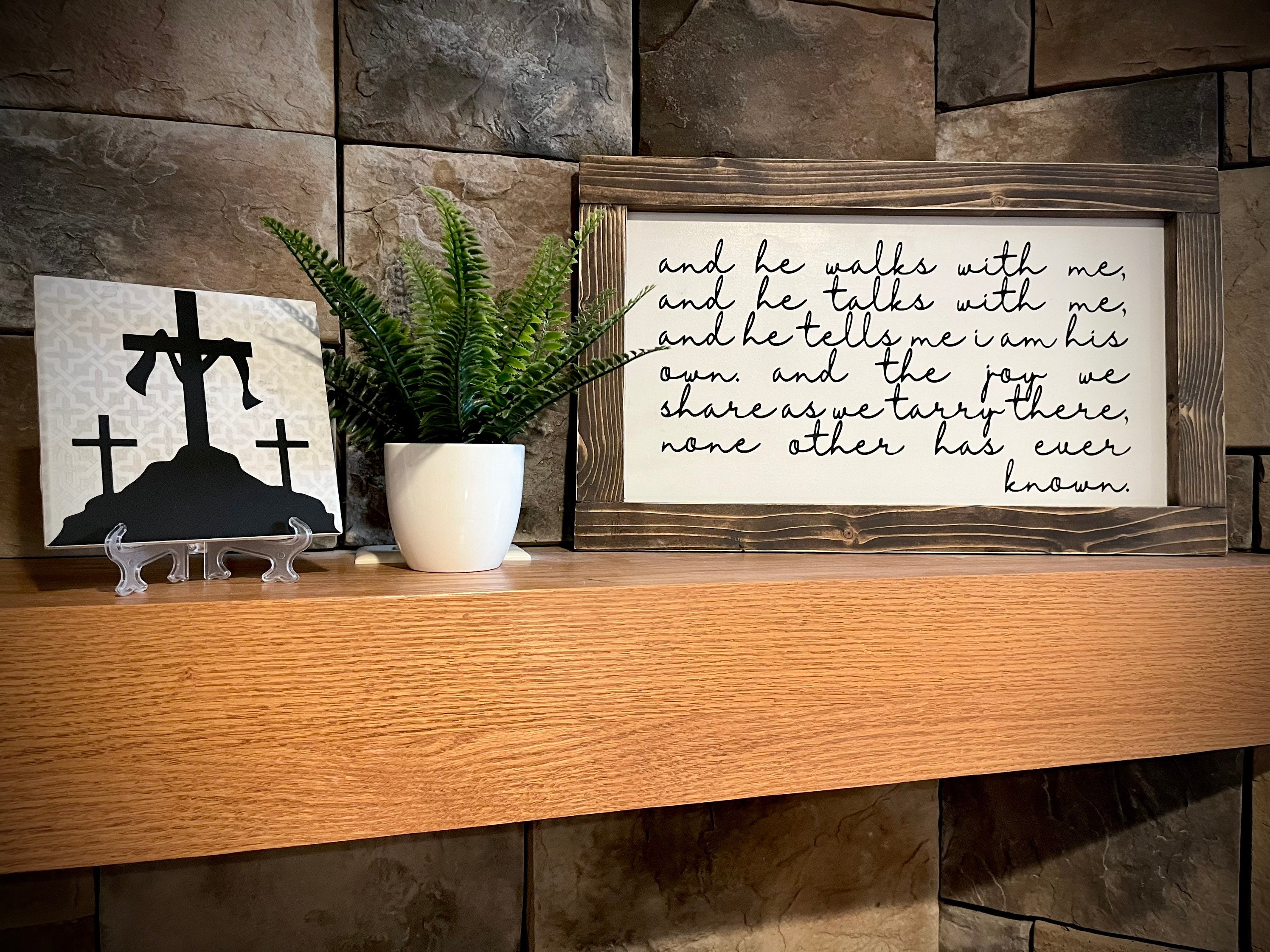 Christian Farmhouse Signs, Hymn Wall Decor, Bible Verse Wall Art ...