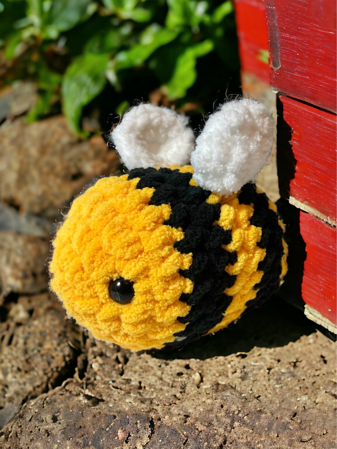 Stuffed Bee Crochet Plushie Gift for Child Home Decor Crochet Table ...