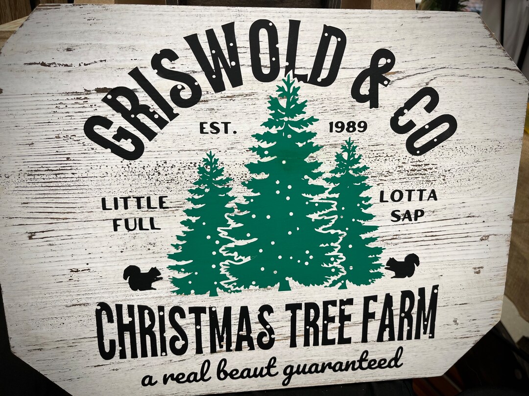 Griswold Christmas Tree Farm Rustic Wood Sign, National Lampoon Decor ...