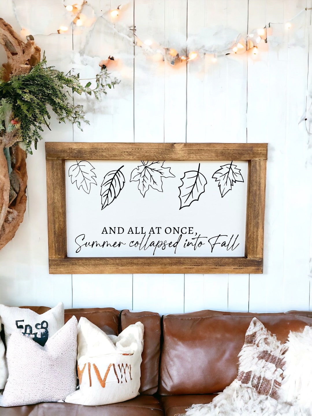 Fall Farmhouse Signs, Autumn Wall Decor, End of Summer Wall Art, Custom ...